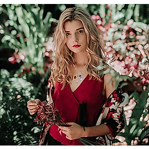 XIANNVXI Mothers Day Gifts 11Pcs Crystal Necklaces for Women Crystals Evil Eye Necklace Set Boho Jewelry for Women Chakra Hippie Pendant Beach Jewelry Gifts for Women Mom