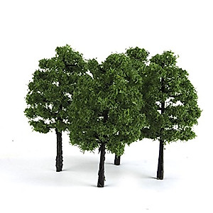 WINOMO Scale Trees Diorama Models Model Train Scenery Architecture Trees Model Railroad SceneryScenery Landscape Model Tree 20pcs 9CM (Dark Green)