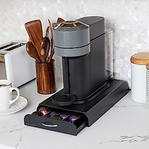 Mind Reader Coffee Pod Drawer Compatible with Nespresso Capsule, 9.21 x 15.94 x 2.36, Black