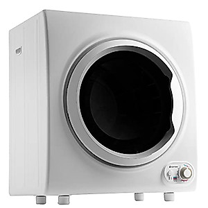 Merax Compact Laundry, Electric Portable Clothes Dryer with Stainless Steel Tub, Panel Downside Easy Control with 4 Automatic Drying Mode, White