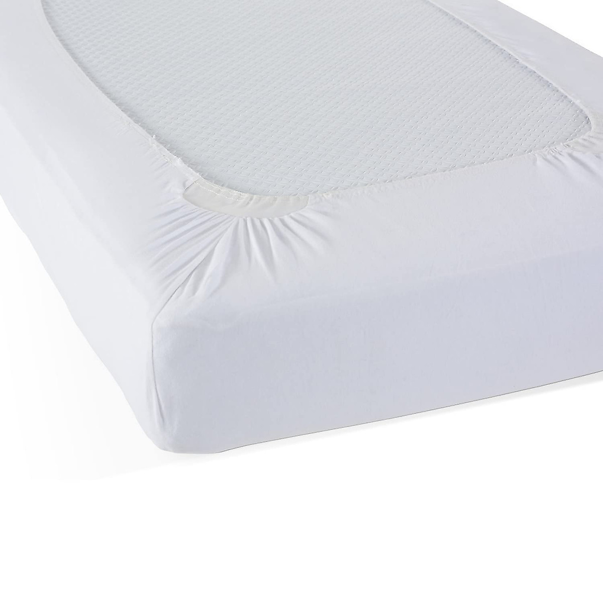 Foundations SafeFit Elastic Fitted Sheet, Compact-Size, White, Pack of 2 (FNDFSNFWH06-2)