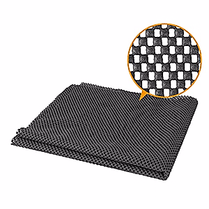 POWERTEC 71014 Non-Slip Woodworking Mat Pad, 24in x 48in – Large Liner for Cabinet, Bathroom, Drawer, Router, and Sander, Black