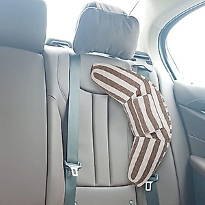 PENINSULA LOVE Kids Car Travel Pillow Car Seat Belt Pillow Cute Plush Headrest Cushion Neck Pillow Safety Strap Cover Universal Fit