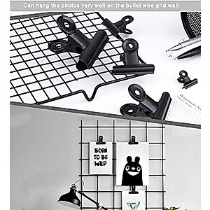 Black Metal Bull Hinge Clips, Coideal 20 Pack 2 Inch Large Binder Paper Clip Clamps for Food Bags, Pictures Photos, Art Crafts, Office Supply (51mm)