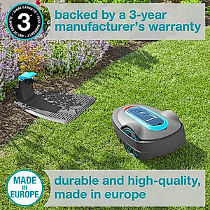 GARDENA 15002-41 SILENO City - Automatic Robotic Lawn Mower, with Bluetooth app and Boundary Wire, one of The quietest in its Class, for lawns up to 5400 Sq Ft, Made in Europe, Grey