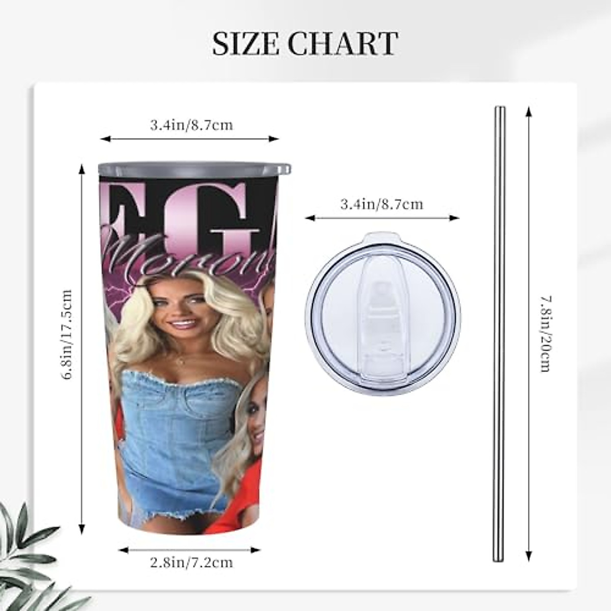 LAZHANG Megan Music Moroney Stainless Steel Insulated Car Sippy Cup With Lid Travel Mug for Cold Hot 20 oz