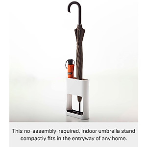 YAMAZAKI Compact Home Oval Holder Walking Canes | Plastic | Umbrella Stand, One Size, White
