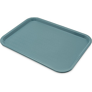 Carlisle FoodService Cafe Plastic Fast Food Trays, 12" x 16", Slate and Forest Green