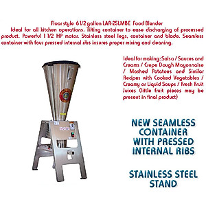 Skyfood LAR-25LMBE Tilting Floor Blender 6-1/2 Gallon