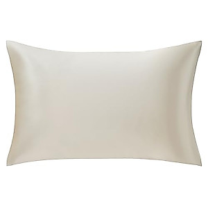 MP2 White Silk Pillowcase for Hair and Skin – 100% Mulberry Silk Pillow Case Queen Size with Hidden Zipper – Both Side 19 Momme 600 Thread Count Smooth Pure Silk Pillow Cases (White, 20x30”, 1 pcs)
