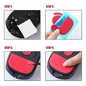 Mouse Feet Stickers 2 pcs Suitable for Logitech G PRO X Superlight Gaming Mouse 3D Dark Pattern Low Friction Glide Feet PTFE Red Mice Glider Professional Mice Upgrade Kit
