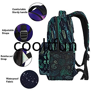 Kid School Backpack Toddler Octopus Backpack Seahorse Bookbag for Boy Girl 1st 2nd 3rd 4th Grade