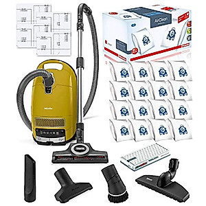 Miele Complete C3 Calima Canister HEPA Vacuum Cleaner + STB 305-3 Turbobrush Bundle - Includes Performance Pack 16 Type GN AirClean Genuine FilterBags + Genuine AH50 HEPA Filter