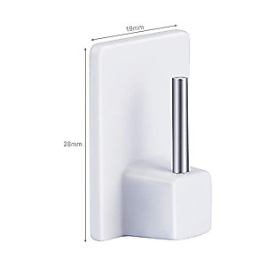 LIHAO 20 PCS Self-Adhesive Plastic Hooks for Curtain Rods