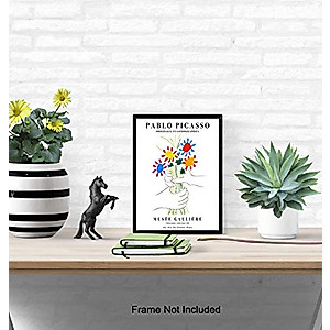 Pablo Picasso Poster - 8x10 Picasso Wall Art - Pablo Picasso Prints - Gallery Wall Art - Bouquet of Peace - Flowers - Museum Poster