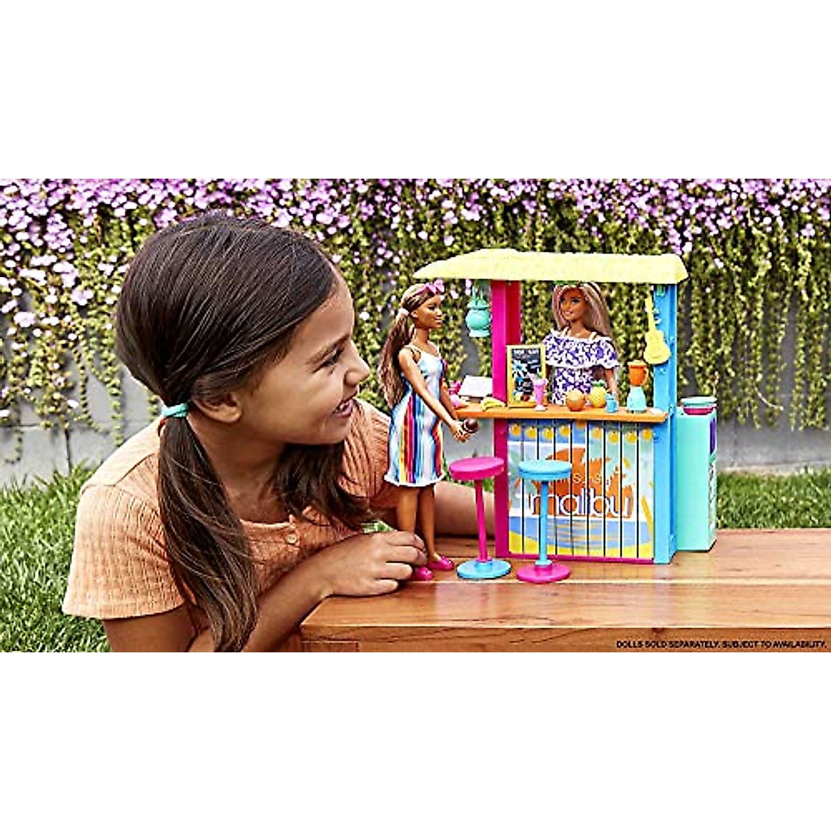 Barbie Loves The Ocean Beach Shack Playset with 18+ Accessories, Made from Recycled Plastics, Gift for 3 to 7 Year Olds