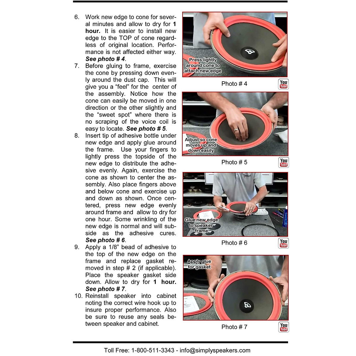 JL Audio 10 Inch Foam Speaker Repair Kit, 10W6v2-D4, FSK-10JLv2 (Pair)