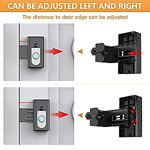 QIBOX Anti-Theft Video Doorbell Mount Compatible with Video Doorbell 4/3/3 Plus/2/1/(2020 Release), Adjustable No-Drill Mounting Bracket Wedge Adapter Holder Accessories for Home Rentals Office Room
