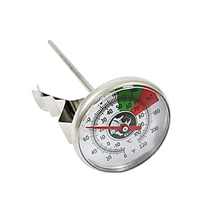 BrewGlobal Rhinoware Thermometer, Stainless Steel Short (RWTHERMS)