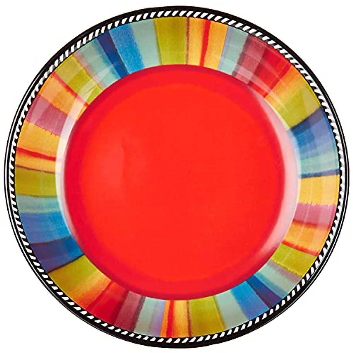 Certified International Sierra 9" Soup/Pasta Bowl, Set of 4 Assorted Designs, Multicolored
