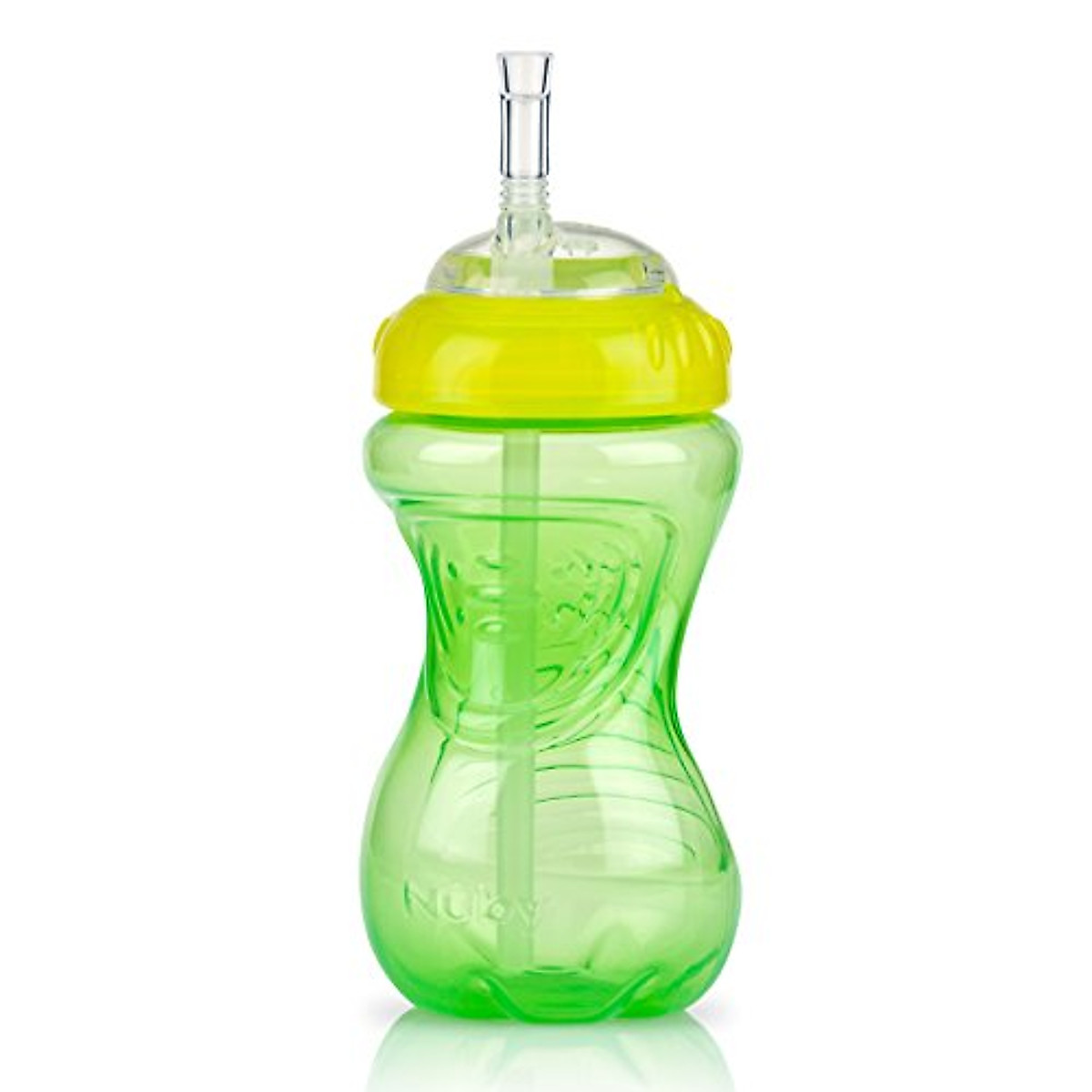 Nuby No-Spill Sippy Cup with Flex Straw - (3-Pack) 10-Ounce Bottles - Sippy Cups for Toddlers 12+ Months - Neutral Color Training Cups for Toddlers