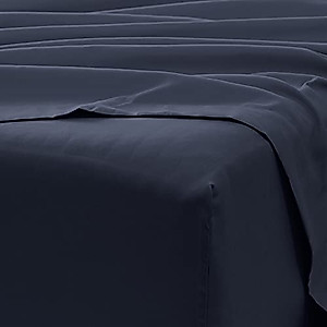 Linen Market Bed Sheets for Queen Size Bed (Navy) - Sleep Better Than Ever with These Soft and Cooling Queen Sheets - Deep Pocket Fits 16" Thick Beds - 4 Piece Queen Sheet Set