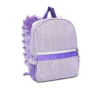 Kids Travel Overnight Bag Seersucker Weekender Duffel Bag Toddler Backpack Pink Mini Preschool for Boys and Girls