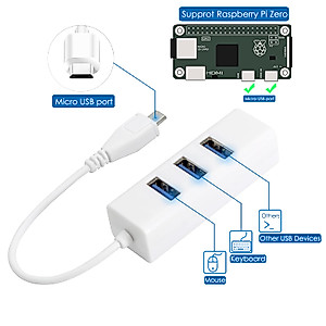 Raspberry Pi Zero Case Kit, iUniker Pi Zero Aluminum Passive Case with Pin Header, OTG Hub, HDMI Adapter, on/Off Switch Cable for Pi Zero 2 w