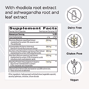 Integrative Therapeutics HPA Adapt - Supports Healthy Stress Response* - with Ashwagandha, Maca, Holy Basil & Rhodiola - Gluten Free - Soy Free - 120 Vegan Capsules
