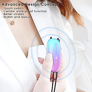 Personal Air Purifier, Timeage Wearable Air Purifier Necklace, Portable Mini Air Ionizer Eliminates Pollen,Smoke,Dust for Outdoor,Travel(Touch Panel)
