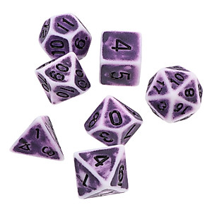 7pcs Polyhedral Dice Set Board Game Dice Dice RPG MTG Dice Set for D&D Games Roleplay Party Supplies