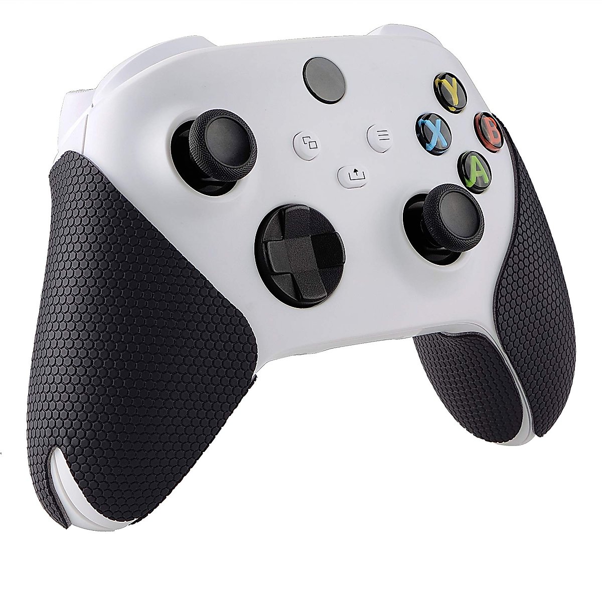 eXtremeRate PlayVital Anti-Skid Sweat-Absorbent Controller Grip for Xbox Core Wireless Controller, Professional Textured Soft Rubber Pads Handle Grips for Xbox Series X/S Controller - Black