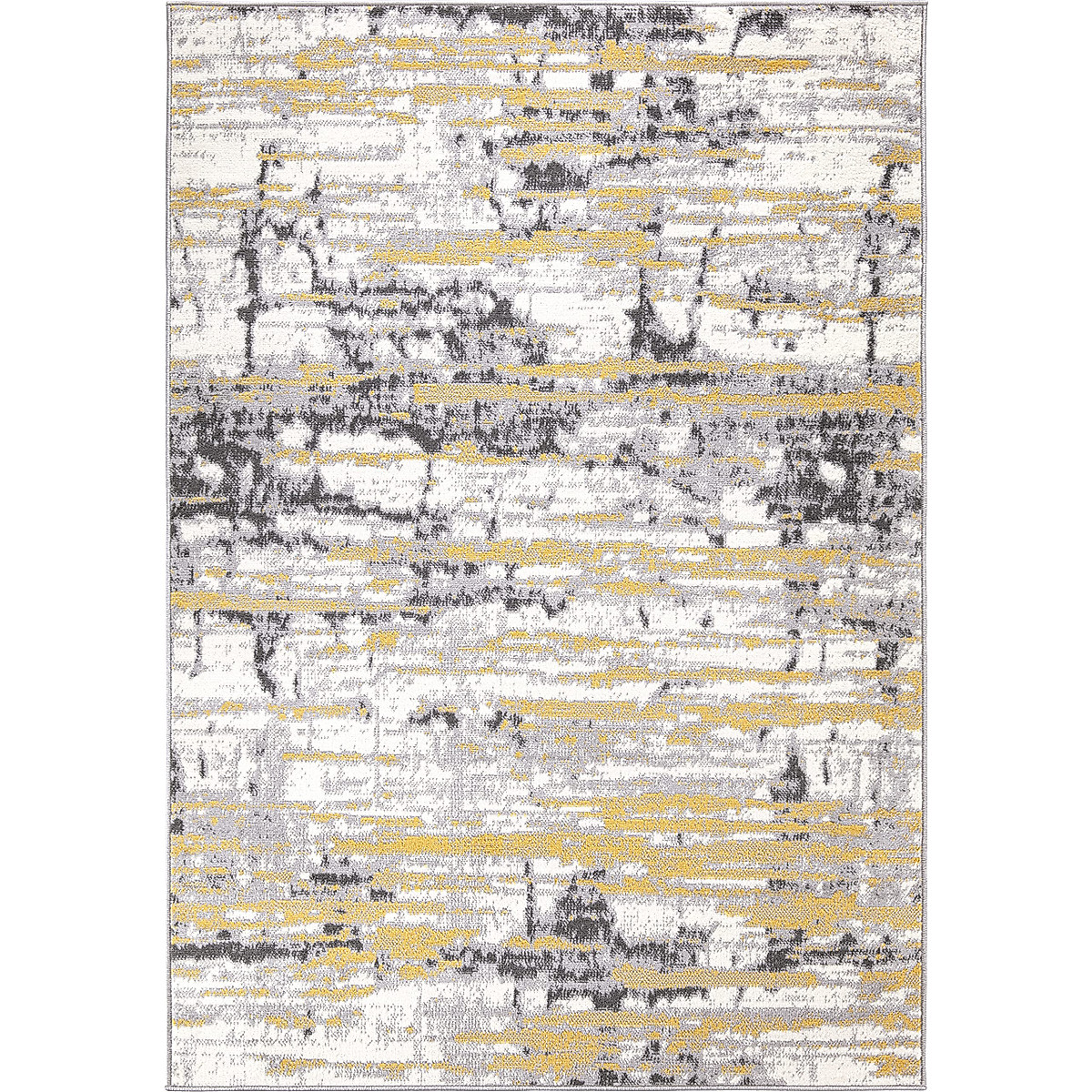 Rugshop Darwin Vintage Abstract Modern Area Rug 5' x 7' Yellow