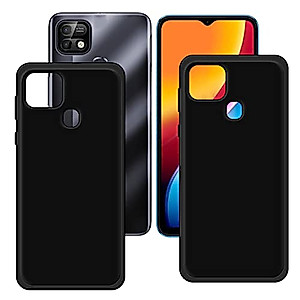 LMLQSZ [2 Pack] Black Cover for Infinix Smart 5 Pro, Flexible Silicone Slim fit Soft TPU Shell Cute Back Case Rubber Protective Case for Infinix Smart 5 Pro (6,52")