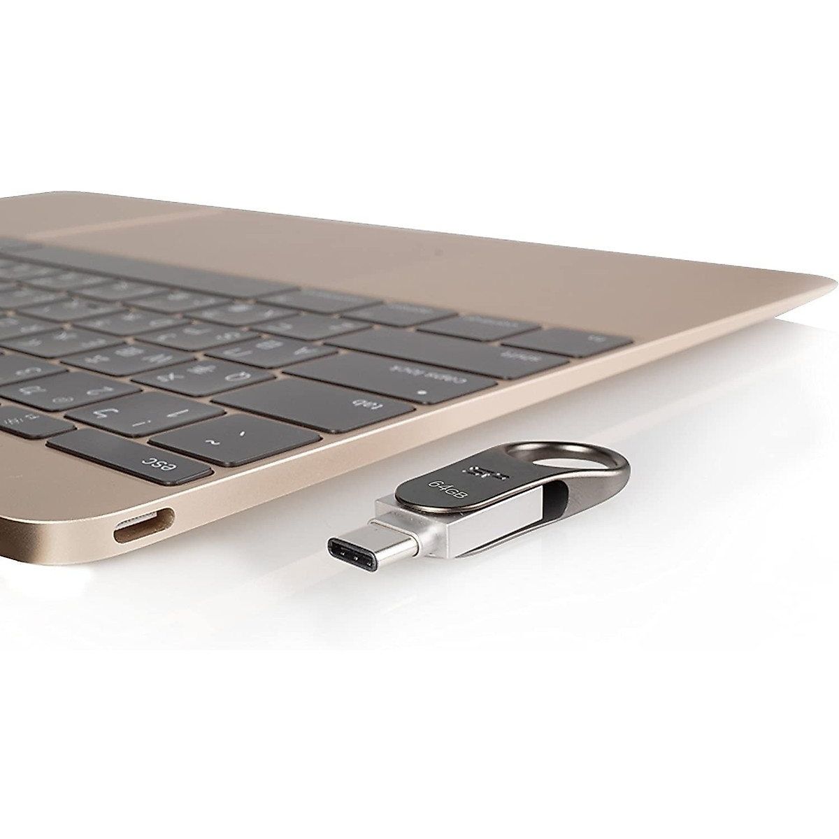 Silicon Power 128GB USB 3.0 / USB 3.1 (Gen1) Flash Drive (METAL) Dual Drive USB Type-C C80 Swivel USB Drive Ready for Smartphone Tablet and New Macbook (SP128GBUC3C80V1S)