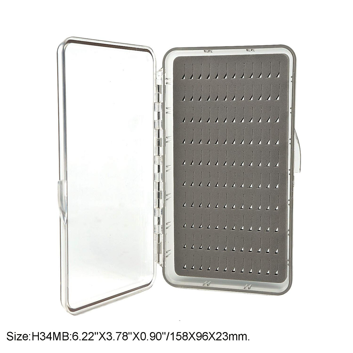 Fly Fishing Boxes Super Slim Fishing Hook Box Fishing Tackle Case (Easy grip foam-6.2x3.8x0.9inch)