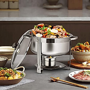 DOITOOL 6Pack Stainless Steel Fuel Holders, Chafing Fuel Holders with Cover, Fuel Holder for Chafing Dish, and Buffet, Barbecue, Party Supplies