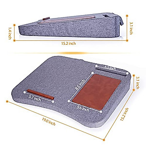 Laptop Lap Desk, Lap Laptop Desk laptop Table Tray Stand Portable Laptop Bed Desk Computer Lap Desk Laptop Desk for Bed Sofa Laptop Table W/ Cushion Mouse Pad Storage Holder for Work, Write, Read, Eat