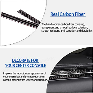Fit for Toyota Supra GR A90 A91 MK5 2019-2024 Real Carbon Fiber Co-Pilot Center Console Decoration Sticker, Car Center Console Air Outlet Trim Cover Sticker, 2PCS