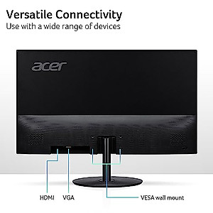 Acer SB242Y Hbi 23.8" Full HD (1920 x 1080) Zero-Frame Gaming Office Monitor | AMD FreeSync Technology | Ultra-Thin Stylish Design | 100Hz | 1ms (VRB) | Low Blue Light | Tilt | HDMI & VGA Ports