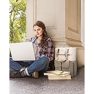 LOVEVOOK Laptop Backpack Purse for Women,15.6inch Laptop Tote Bag with USB Port,Convertible Work Backpack College Backpacks for Women,Cute Waterproof Computer Daypack for Travel