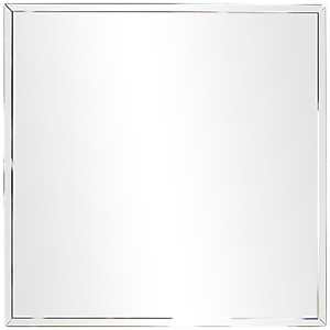 Silver Glass Mirrored Pedestal Table Glam