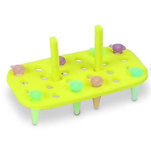 Heathrow Scientific - HEA2165C HD2165C Polypropylene Rectangle Floating Foam Tube Rack, 24 Tubes, Yellow (Pack of 5)