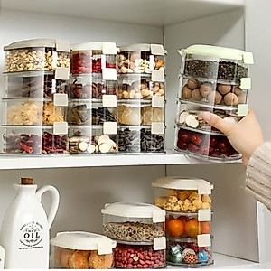 Spice Seasoning Storage Box,2024 Upgrade Green Multi-layered Seasoning Storage Box,Fruit Multi-layer Storage Containers,Airtight Food Organizer Containers for Kitchen Organizer Accessories (5 Layer)