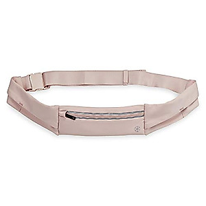 Gaiam Fanny Pack Running Belt Bag - Excursion Waist Pack Slimfit Adjustable Exercise Gym Workout Pouch Jogging Bag, Multi Pocket Walking, Runner Accessories Women, Men - Blush