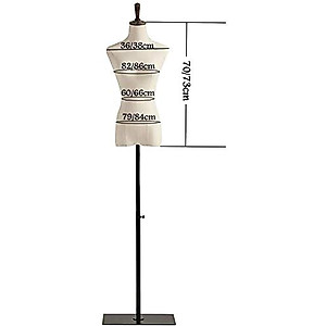 Mannequin Torso Mannequin Dress Form Torso Female Mannequin Dressmakers Dummies Fashion Students Display Bust with Metal Base Height Adjustable for Clothing Show (Gold Small)