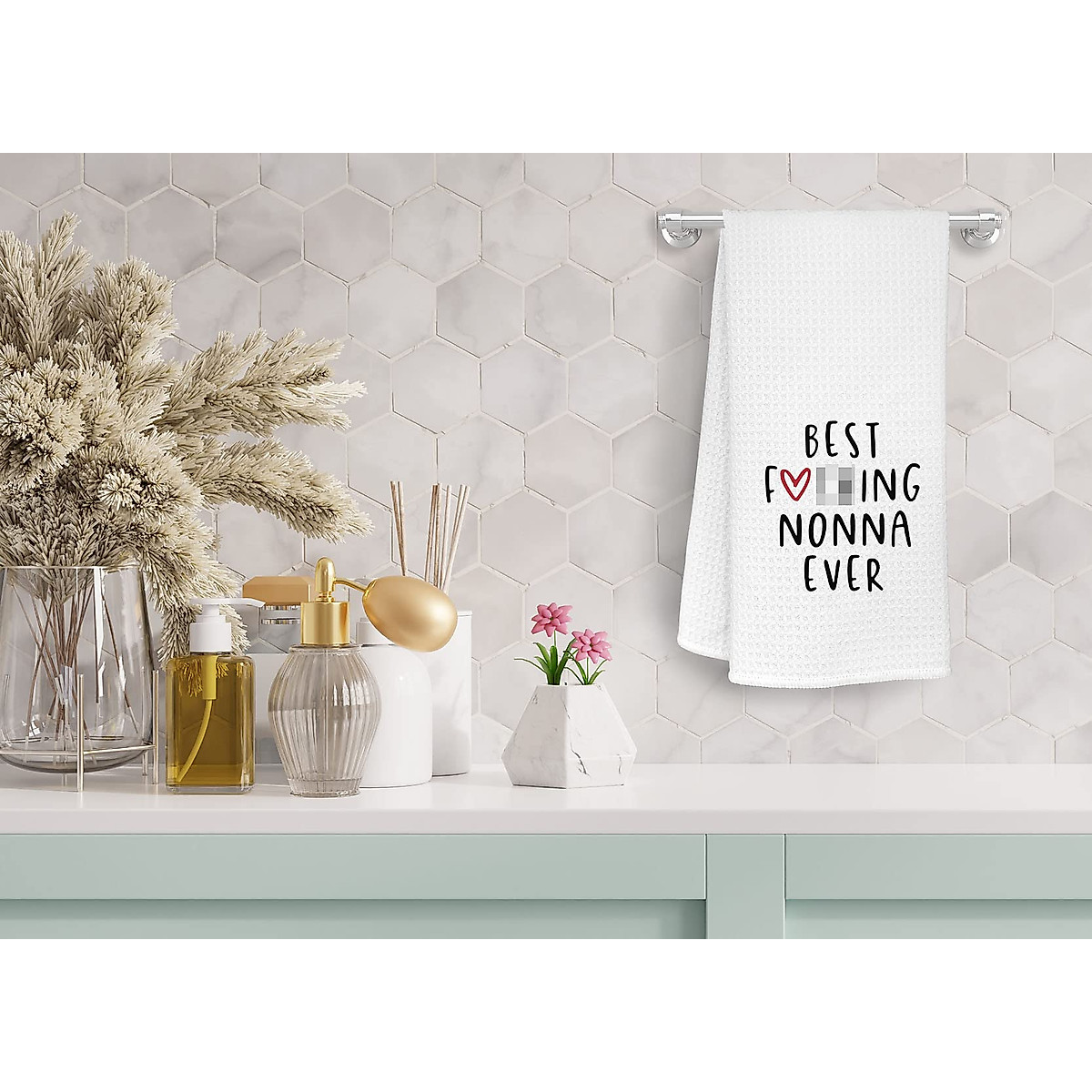 Best Nonna Ever Kitchen Towels and Dishcloths,Best Grandma Dish Towels Tea Towels Hand Towels For Kitchen Bathroom,Grandma Nonna Mother's Day Birthday Gifts from Granddaughter Grandson Grandkids (422)