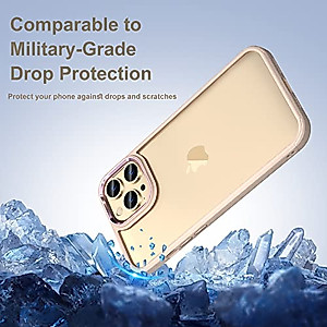 [5-in-1] Eversame for iPhone 13 Pro Max Case, with 2 Pack Tempered Glass Screen Protector and 2 Pack Camera Lens Protector, Non-yellow Shockproof Slim Fit Flexible Full protection case 6.7 inch (Pink)