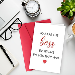 Londue Funny Boss Day Card for Boss Leader Manager, Boss's Day Gift Cards from Group Employee, Appreciation Gifts for Boss -You're The Boss That Everyone Wishes They Had