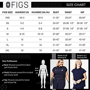 FIGS Rafaela Oversized Scrub Top for Women — Navy Blue, M